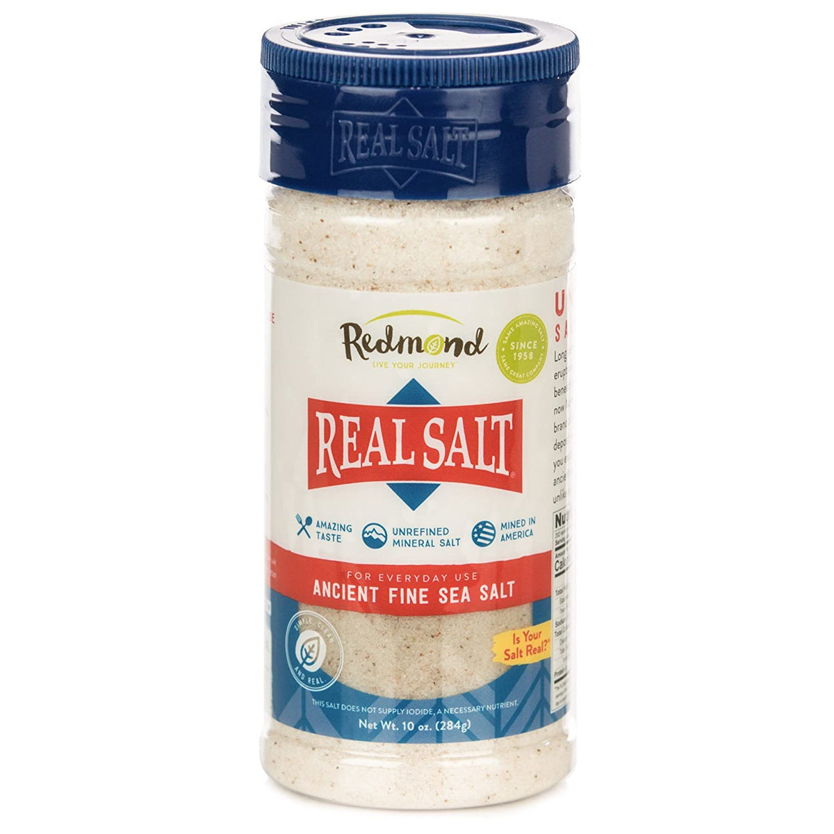 Redmond Real Sea Salt - Natural Unrefined Organic Gluten Free Fine, 10 ...